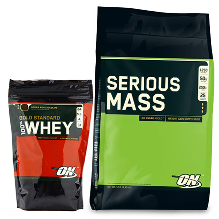 Hard Gainer Pack Mass Whey OPTIMUM NUTRITION Sachets de 5,6 kg et 450 g ...